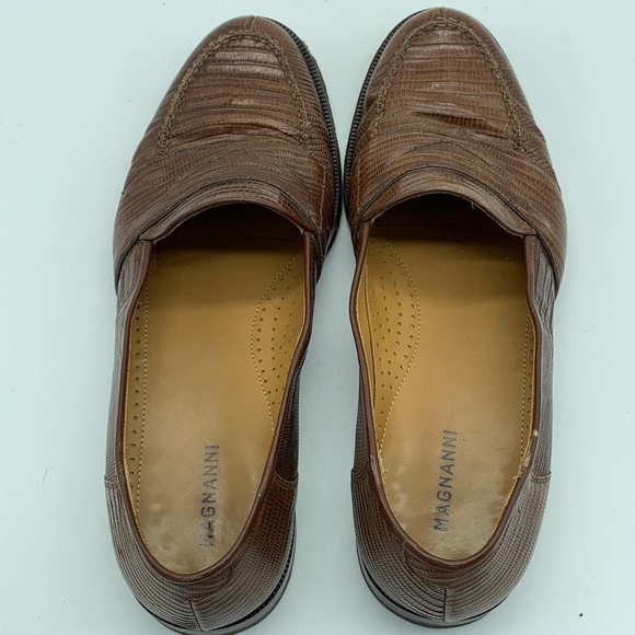 Magnanni | Shoes | Magnanni Genuine Lizard Loafers Light Brown 9m ...